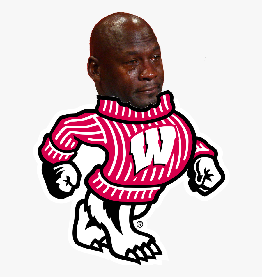Transparent Jordan Crying Face Png - Wisconsin Badgers Transparent ...