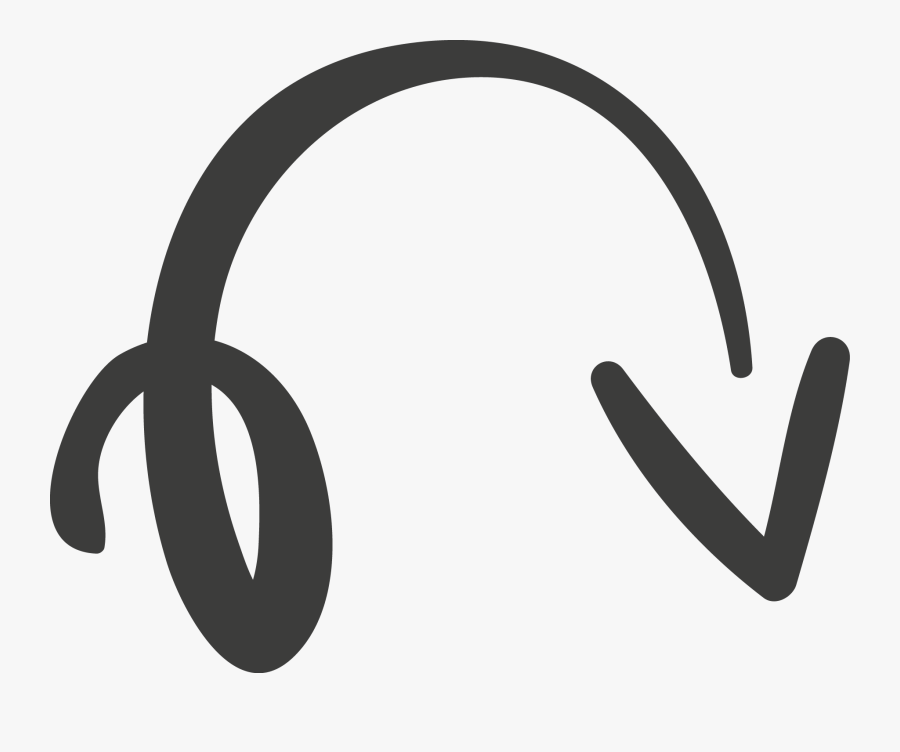 Hand Drawn Crooked Material - Curved Hand Drawn Arrow , Free ...