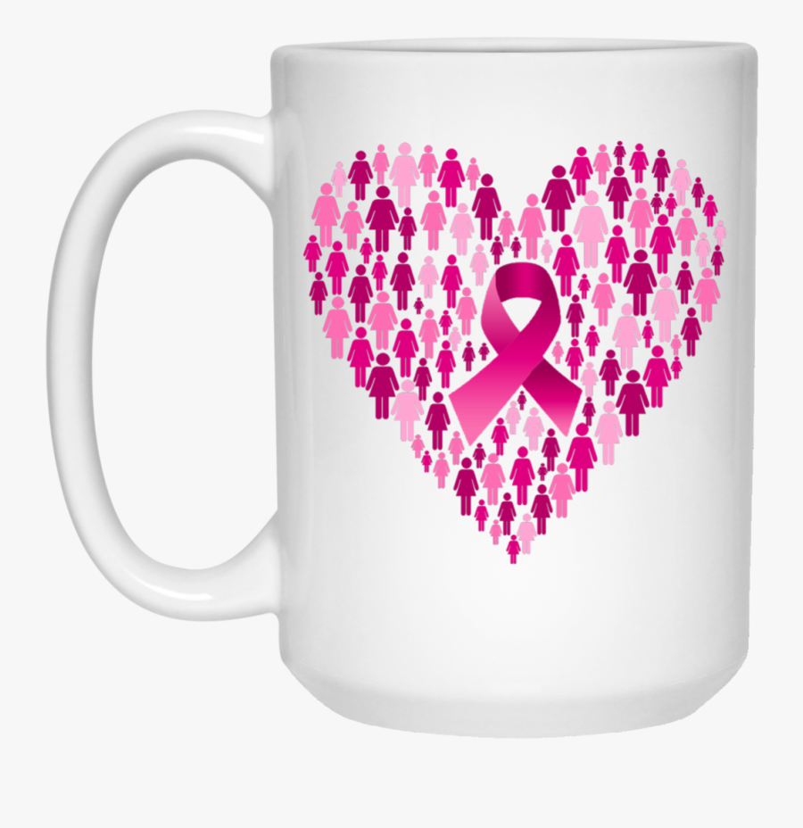 Transparent Heart Ribbon Png - Heart Breast Cancer Ribbon , Free ...