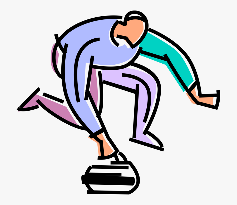 Vector Illustration Of Curler Lines Up Shot With Curling , Free ...