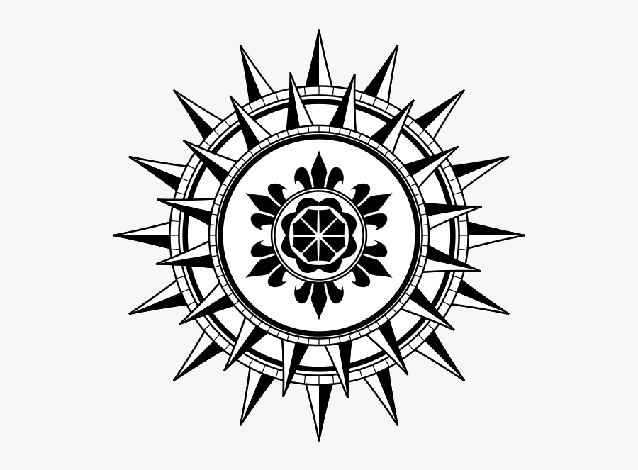 Cool Compass Rose Designs N2 - Circle , Free Transparent Clipart ...