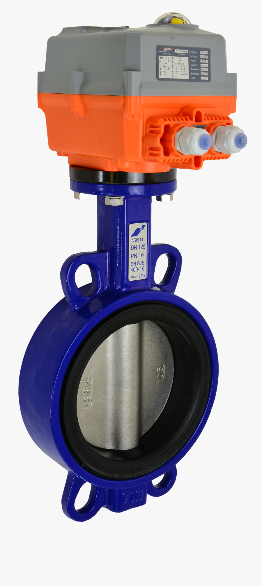 Transparent Valve Png - Butterfly Valve With Electric Actuator , Free ...