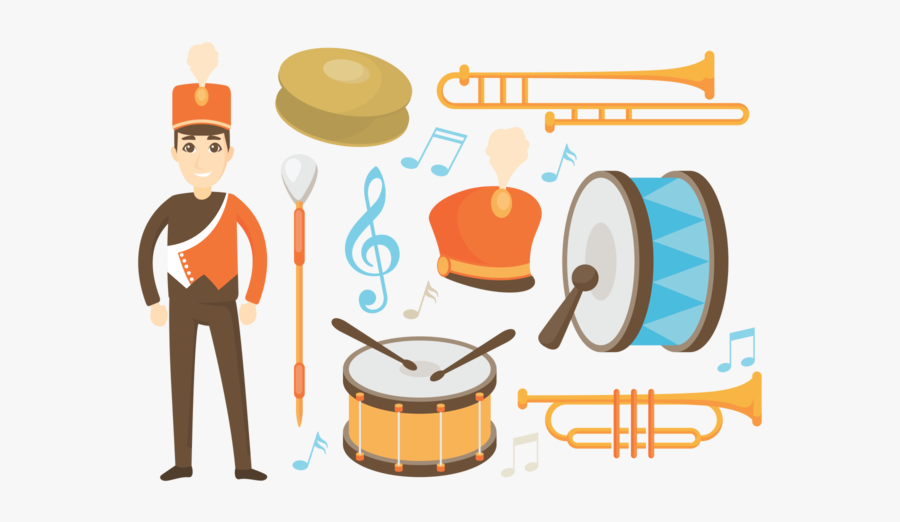 Marching Band Icons Vector - Marching Band Drum Vector , Free ...