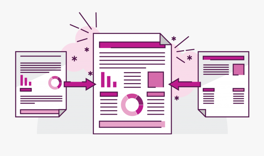 Merging Documents , Free Transparent Clipart - ClipartKey