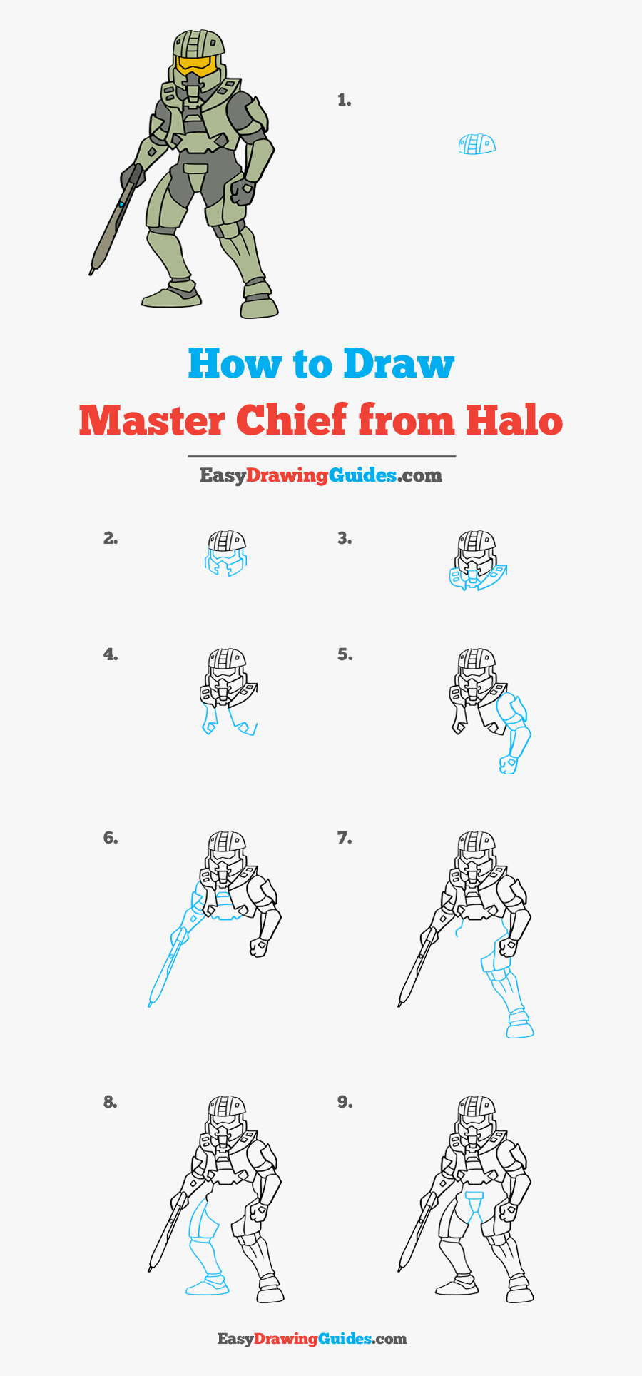 How To Draw Master Chief From Halo - Easy To Draw Master Chief , Free ...