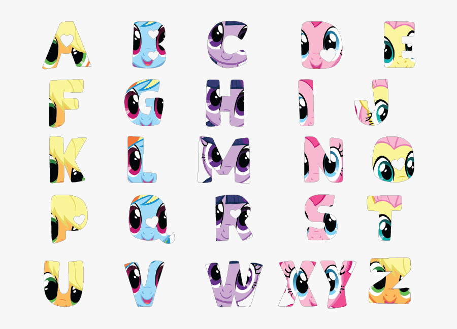 My Little Pony Alaphabet - My Little Pony Letters , Free Transparent ...