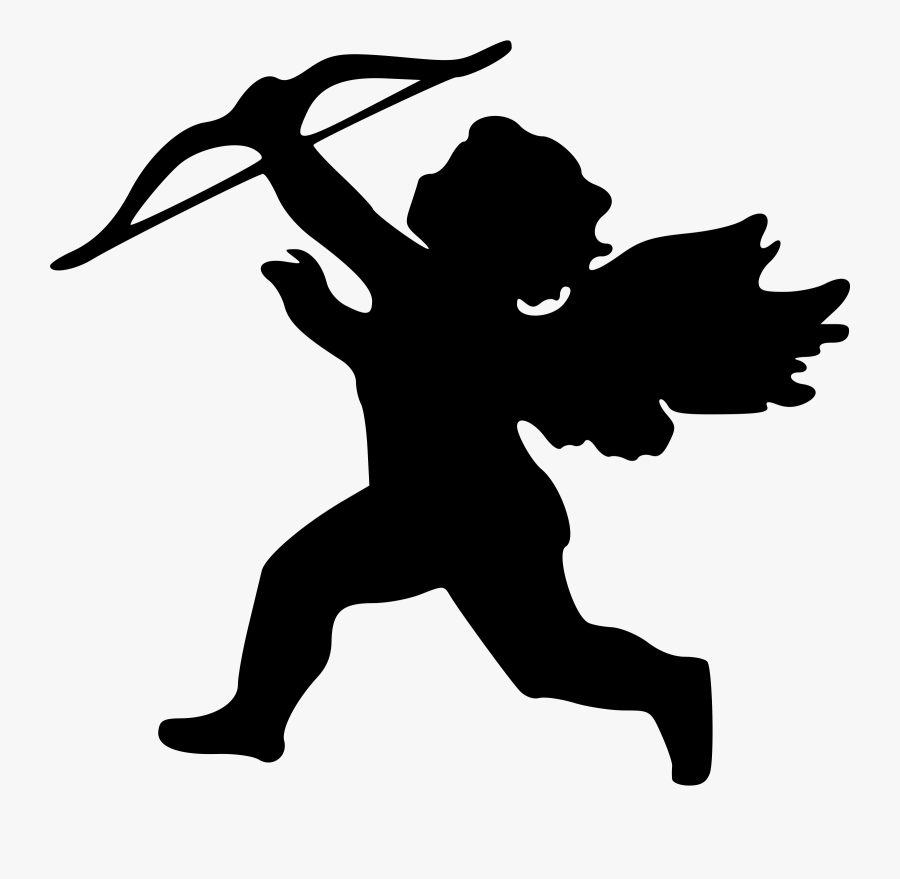 Cupid Valentine Clip Art Black And White , Free Transparent Clipart ...