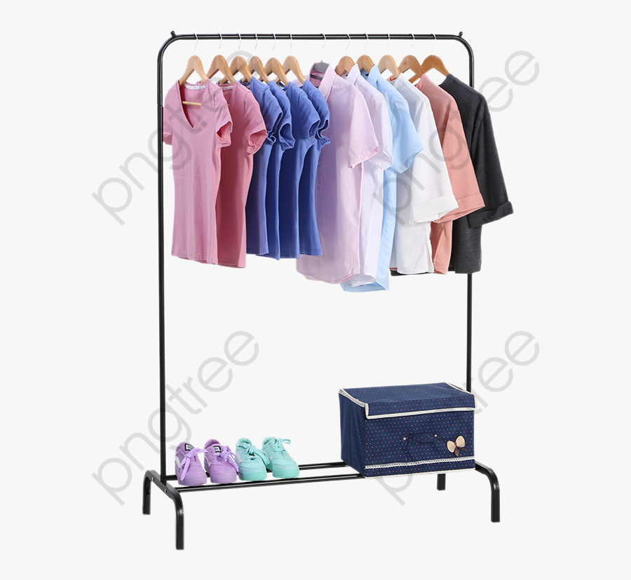 Clothing Rack Clip Art - Hanging Clothes Transparent Png , Free ...