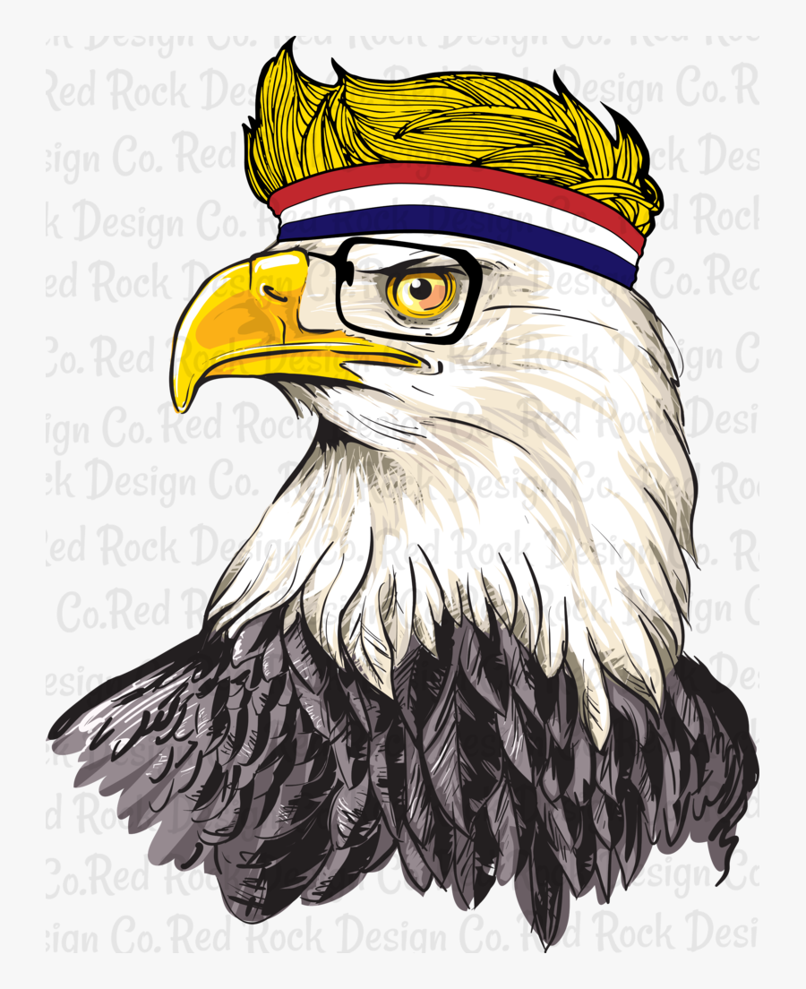 Trump Eagle With Hair - Bald Eagle With A Mullet , Free Transparent ...