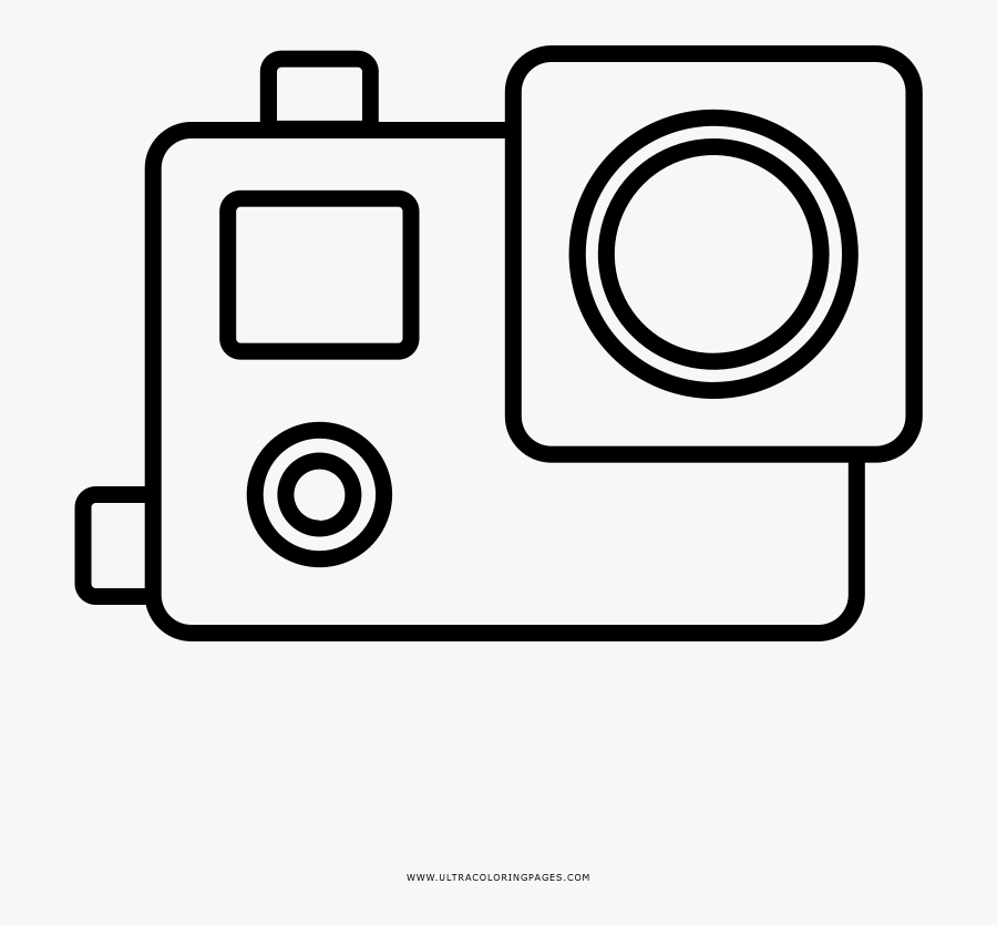 Gopro Coloring Page - Line Art , Free Transparent Clipart - ClipartKey