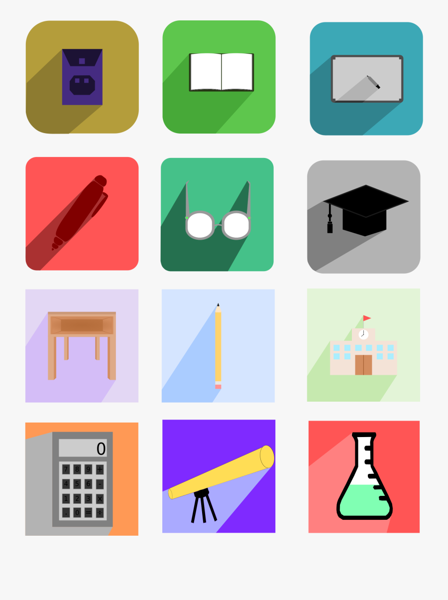 Pencil Clipart Education - Icon Pendidikan Flat Design , Free ...