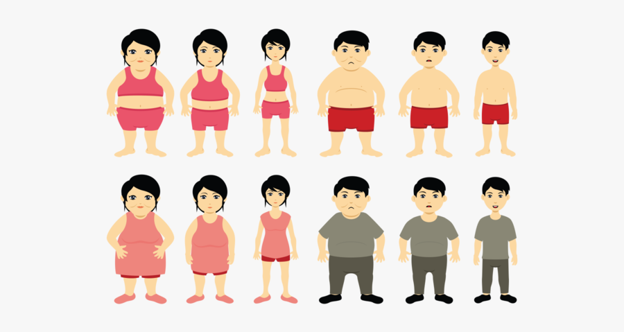 Cartoon Slimming Vector - Weight Loss Child , Free Transparent Clipart ...