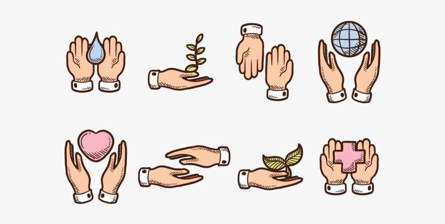 Hand Drawn Healing Hands - Cartoon Healing Hands , Free Transparent ...