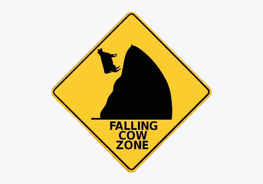 Falling Cow Zone - Cow Zone , Free Transparent Clipart - ClipartKey