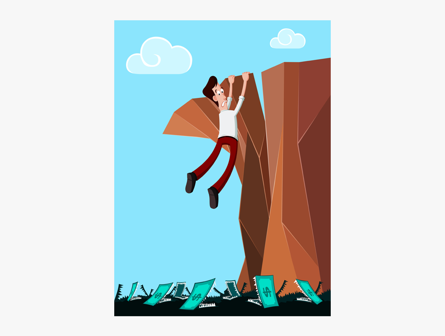 Falling Off The Money Cliff - Dangerous Clipart , Free Transparent ...