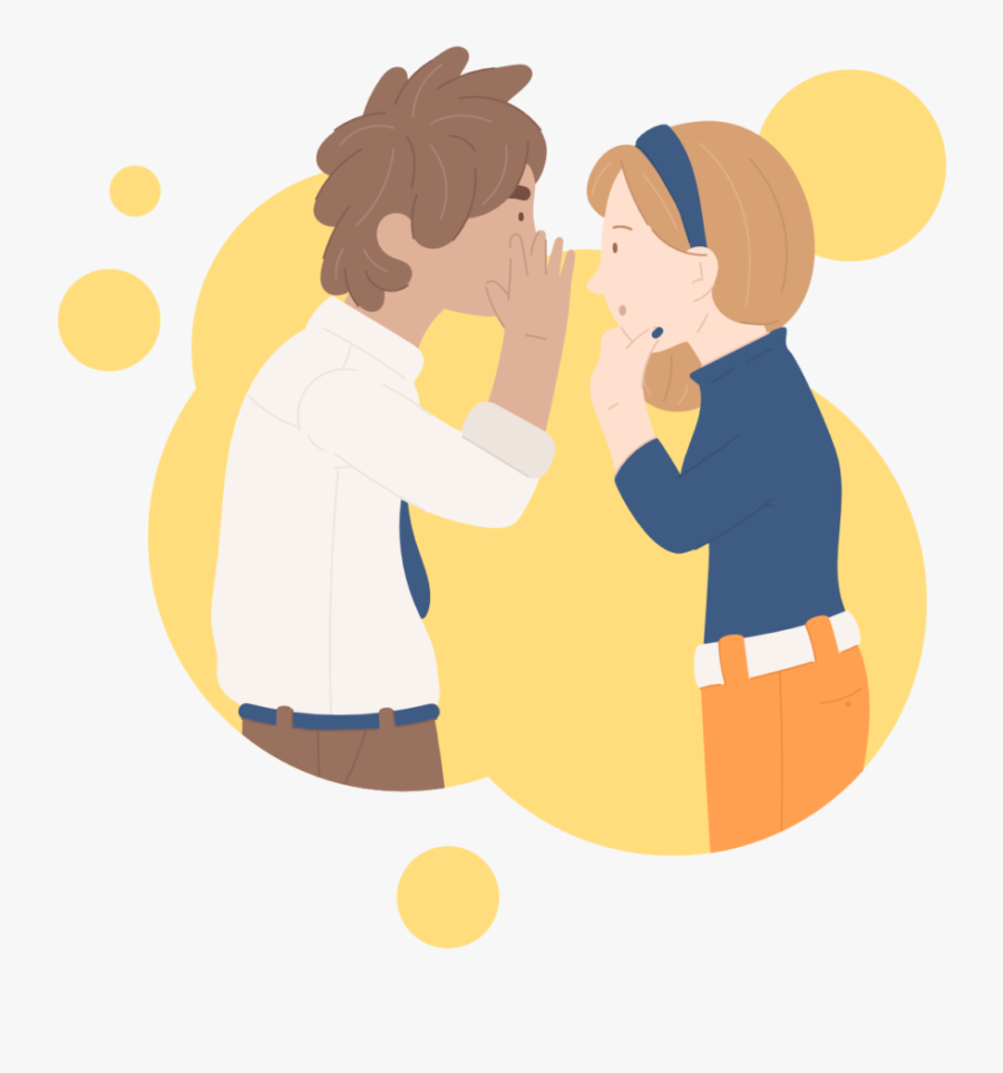 Telling Secrets - Cartoon , Free Transparent Clipart - ClipartKey