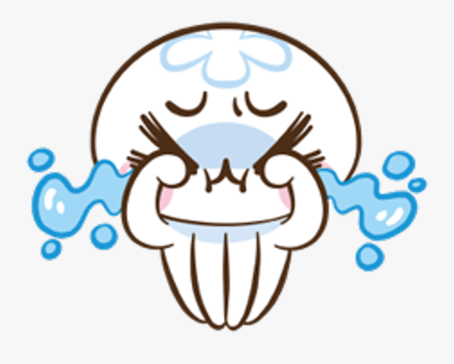#jellyfish #crying Clipart , Png Download - Clara The Jellyfish Line ...