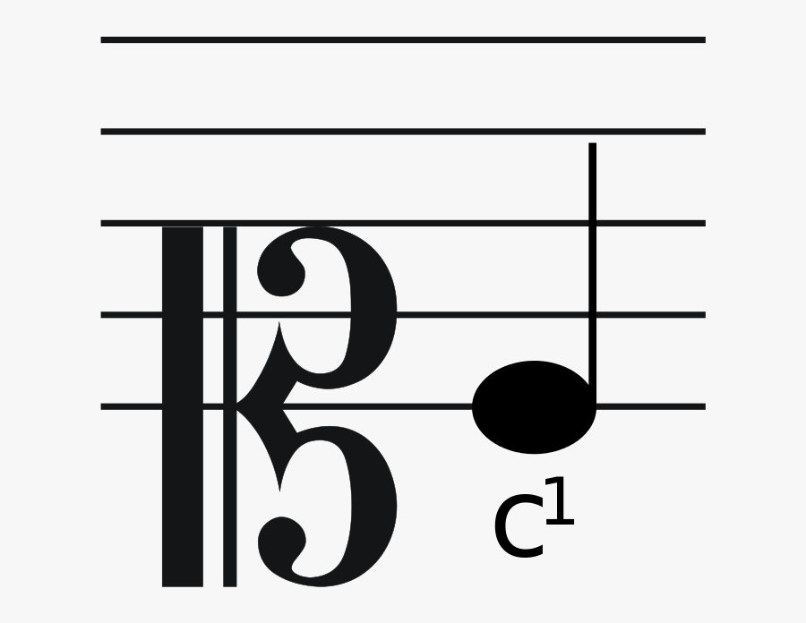 Soprano Clef With Note - Alto Clef E4 , Free Transparent Clipart ...
