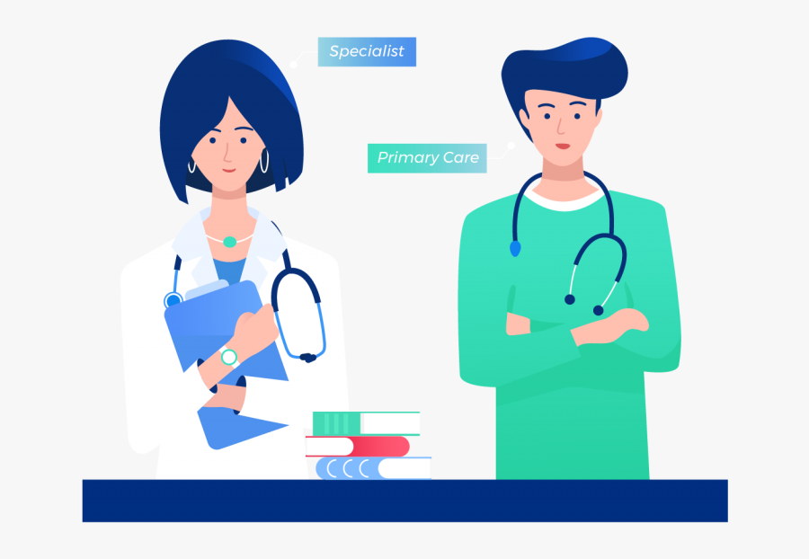 Specialist Standing With Primary Care Doctor - Primary Care Provider ...