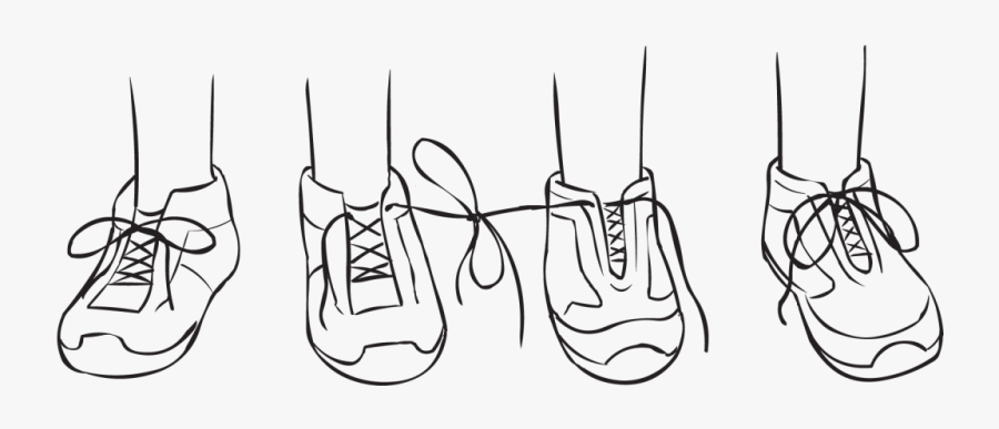 Two Pairs Of Shoes With Laces Of Two Shoes Tied Together, , Free ...