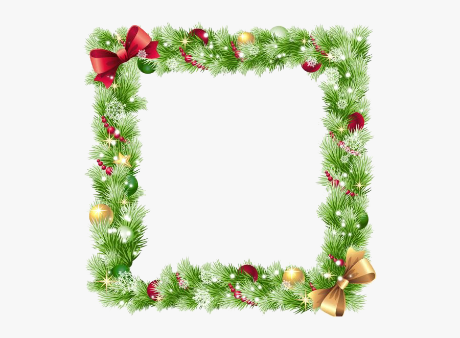 Square Christmas Frame Background Png - Transparent Christmas Border ...