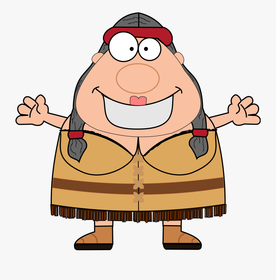 Cartoon Of Indian Squaw , Free Transparent Clipart - ClipartKey