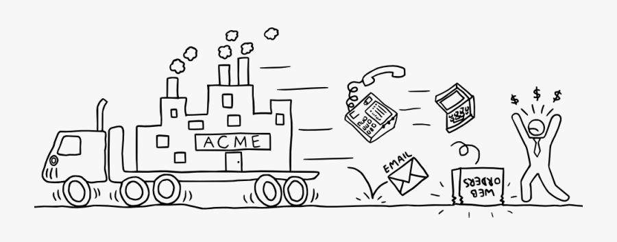 Moving Your Office - Line Art , Free Transparent Clipart - ClipartKey