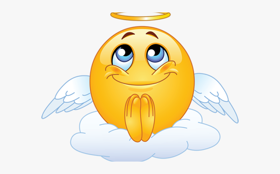 Transparent Angel Face Clipart - Angel Smiley Face Emoji , Free Transparent Clipart - ClipartKey