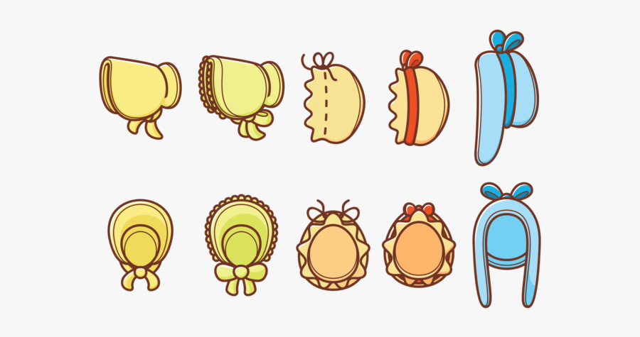 Set Of Bonnet Icon - Baby Bonnet Graphic , Free Transparent Clipart ...