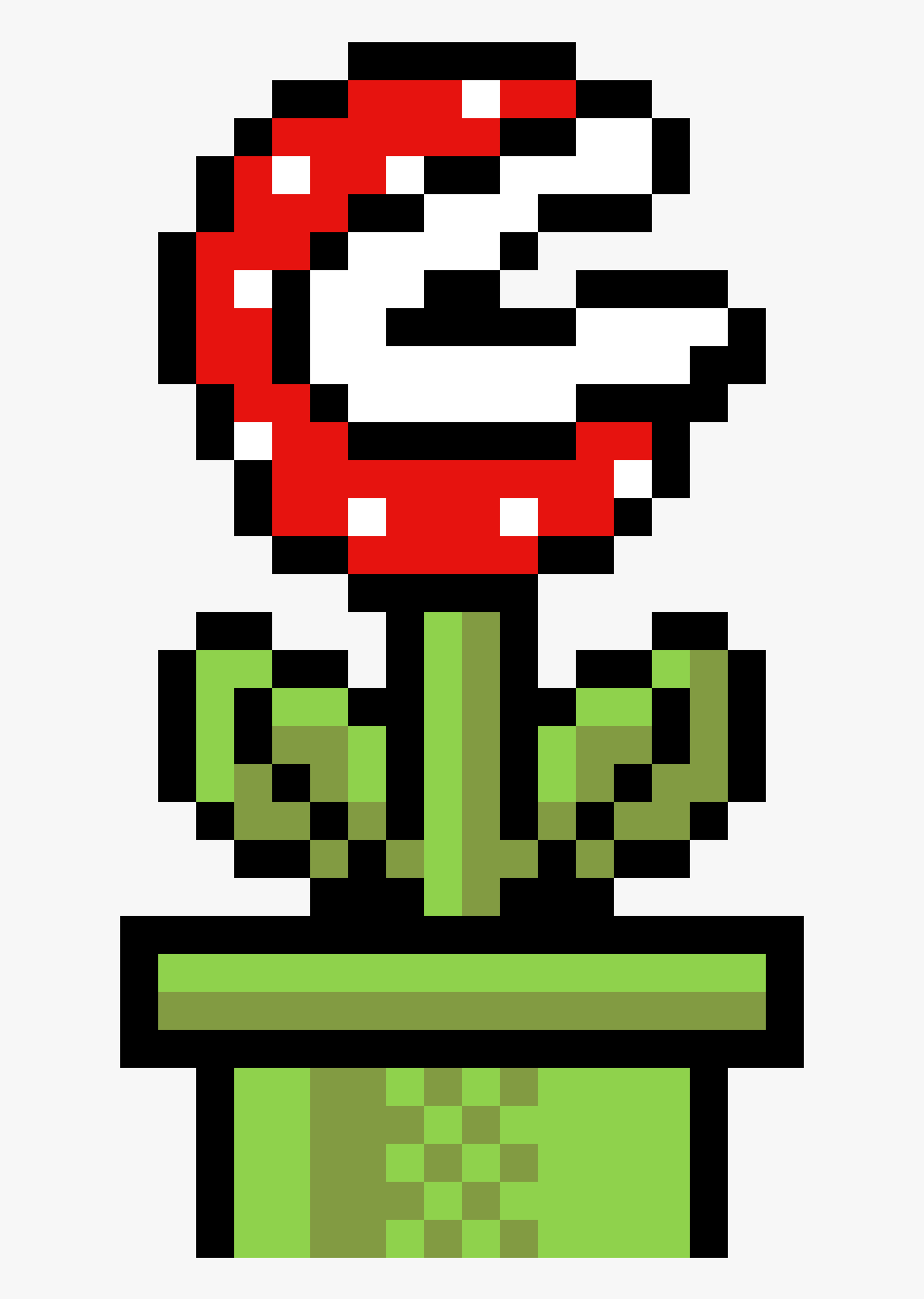 Mario Venus Fly Trap - Mario Piranha Plant Pixel Art , Free Transparent ...