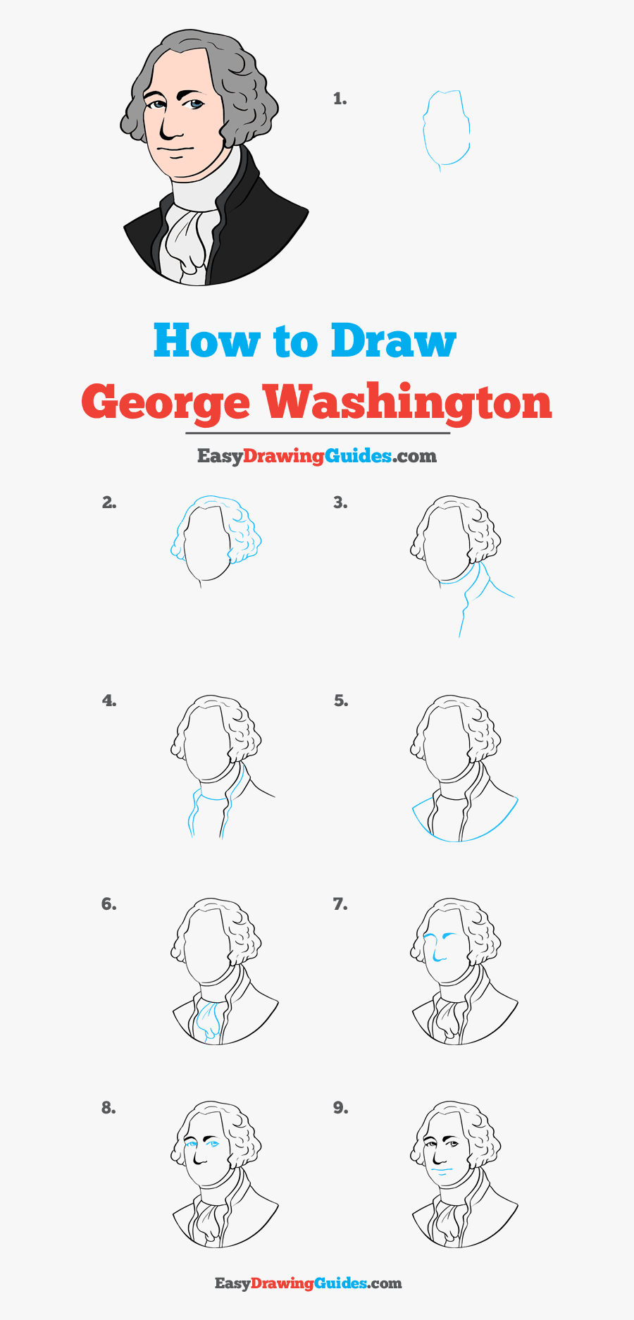 How To Draw George Washington - George Washington Drawing Easy , Free ...