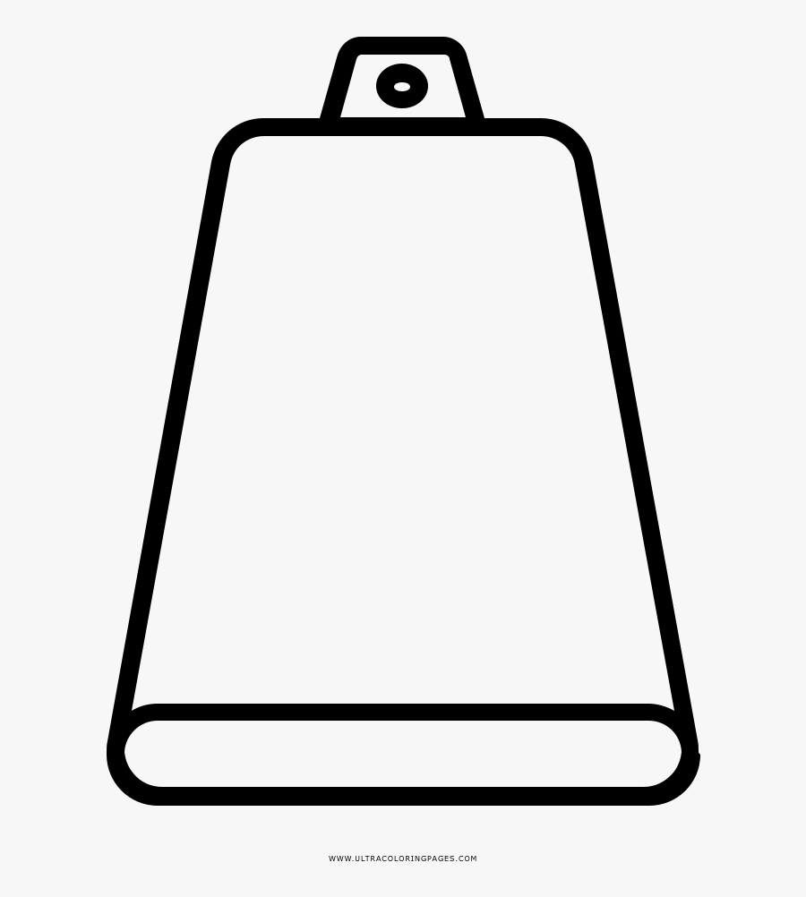 Cowbell Coloring Page - Cowbell Black And White , Free Transparent ...