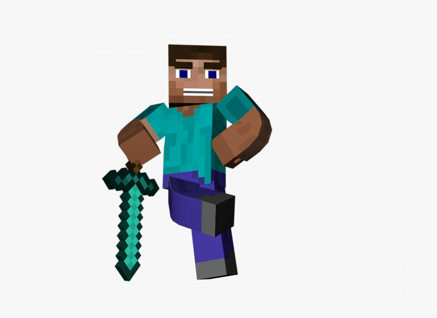 Minecraft Steve With Sword Man Standing Sword Minecraft - Minecraft ...