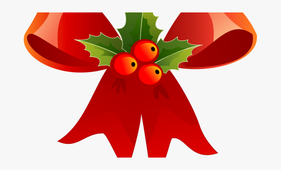 Bow With Holly - Printable Free Christmas Clipart , Free Transparent ...