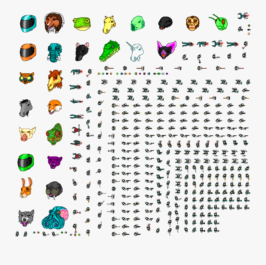 Hotline Miami Character Sprites , Free Transparent Clipart - ClipartKey