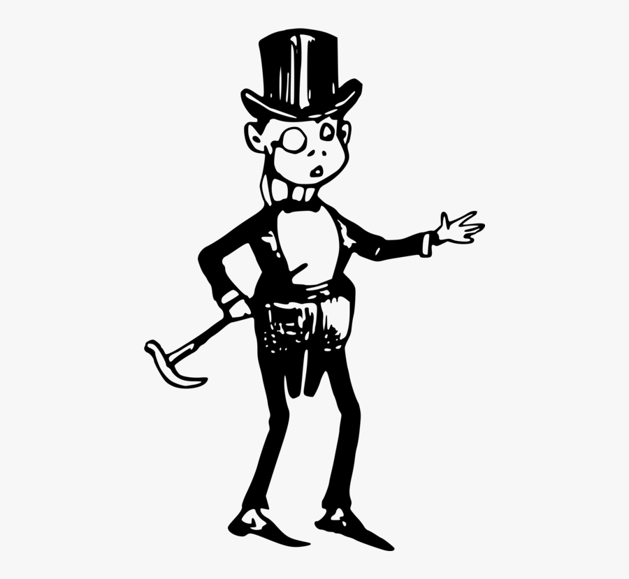 Line Art,stencil,cowboy - Monocle Character , Free Transparent Clipart ...