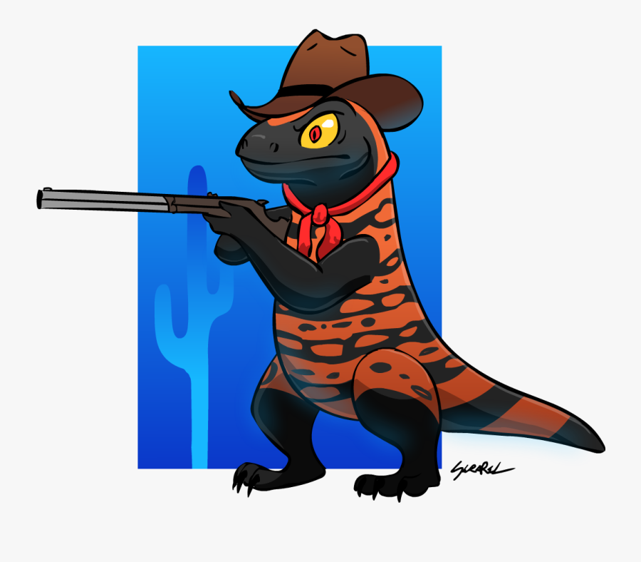 Monster With A Gun - Cartoon , Free Transparent Clipart - ClipartKey