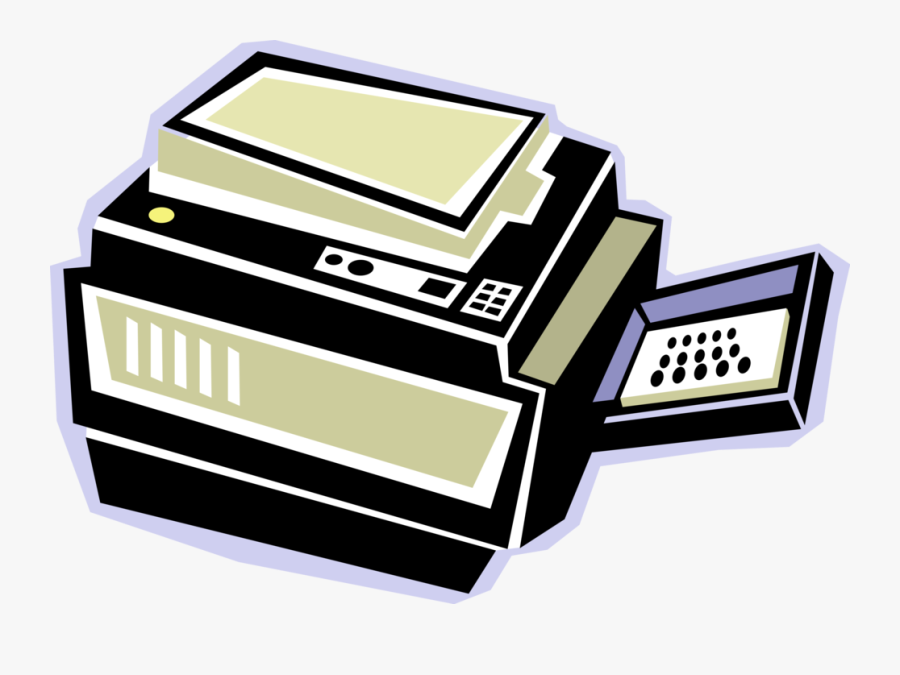 Vector Illustration Of Office Photocopy Machine Duplicates - Photostat ...