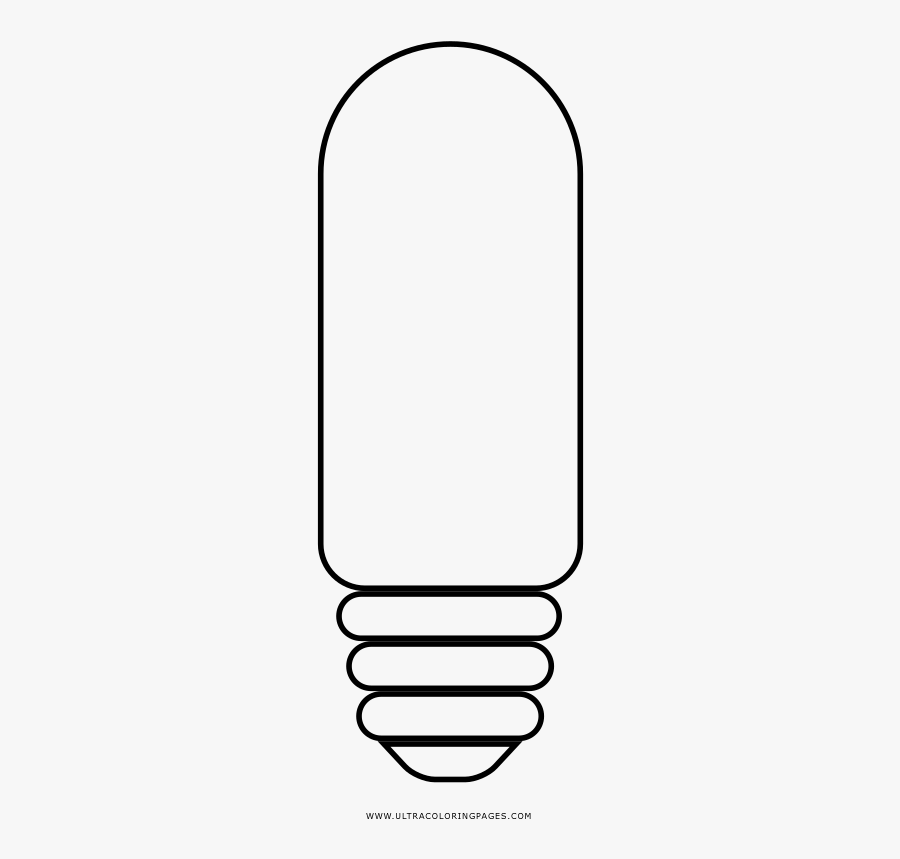 Edison Short Bulb Coloring Page - Line Art , Free Transparent Clipart ...