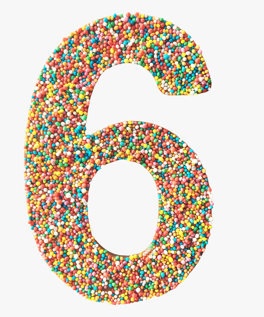 Number 6 Chocolate Freckle , Free Transparent Clipart - ClipartKey