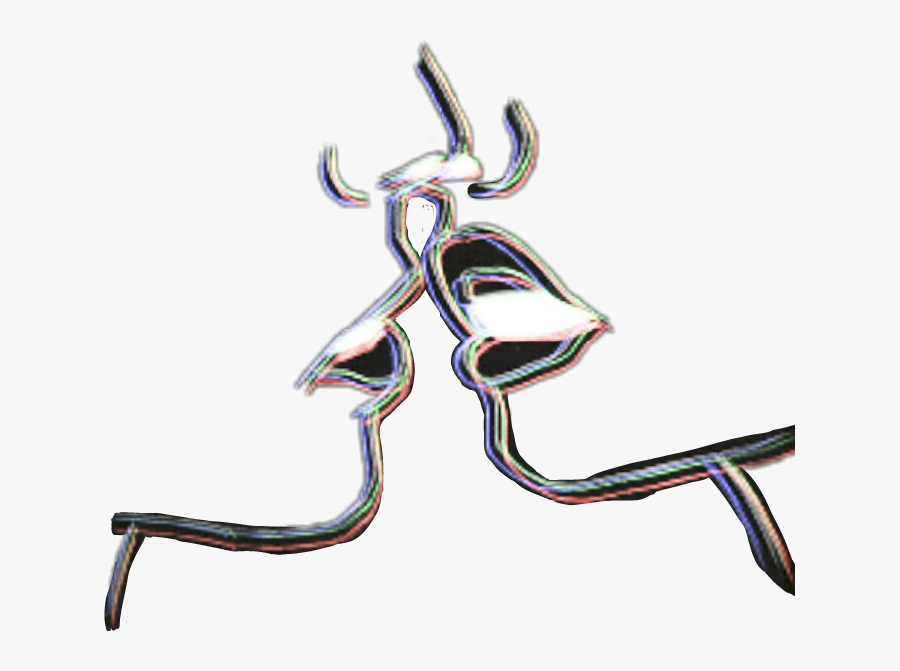 #kiss #kissing #outline #neon #lips #love - Kissing Lips Outline , Free ...