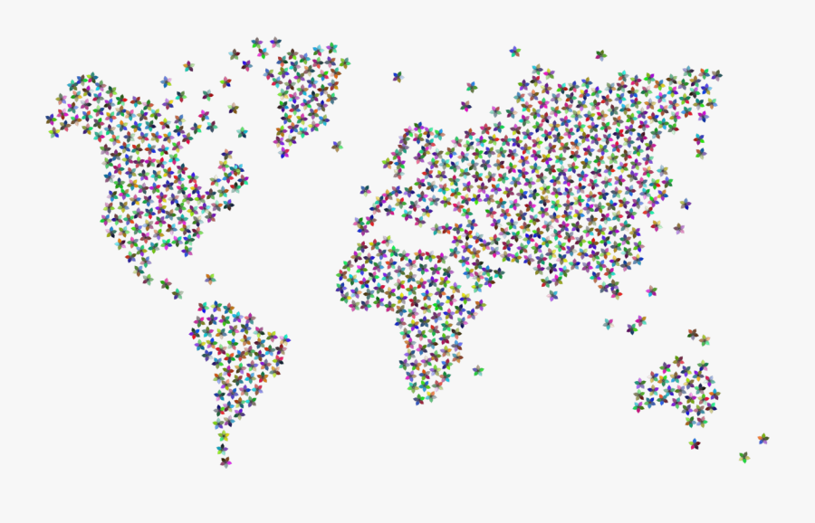 Balloon,confetti,party Supply - World Map White Background , Free ...