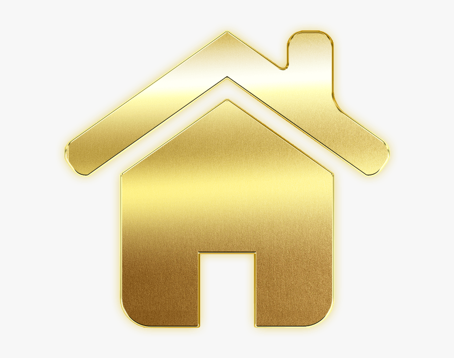 Icon, House, Home, Button, Logo, Gold - Home Button No Background ...