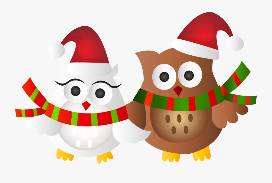 Owls Transparent Clip Art - Transparent Christmas Owl Clipart , Free ...