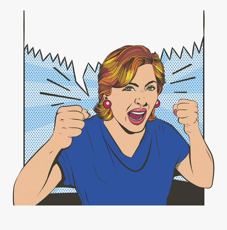 Mad Clipart Angry Lady - Illustration , Free Transparent Clipart ...