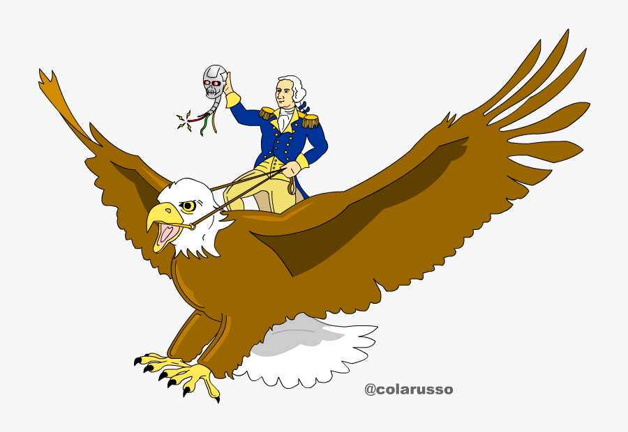 George Washington Riding Atop - George Washington Riding Bald Eagle ...