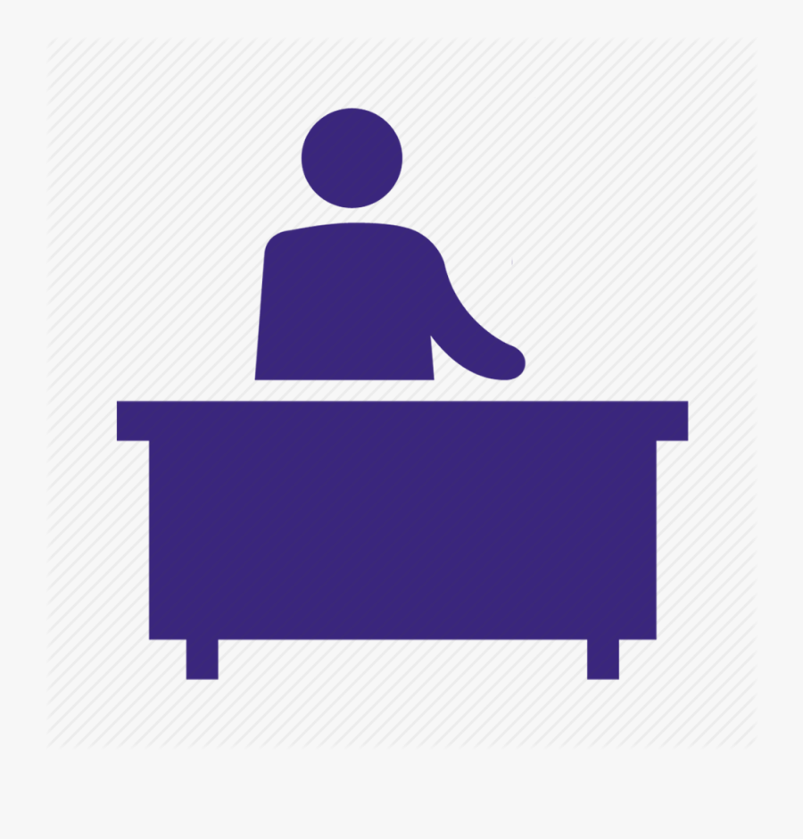 Secretary Clipart Office Administrator - Front Desk Icon Png , Free ...