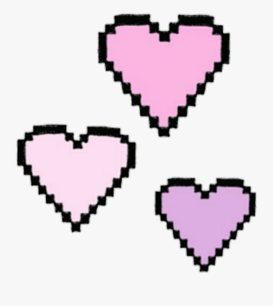 Love Heart Clipart Kawaii Hearts - Pixel Art Trans Flag , Free ...