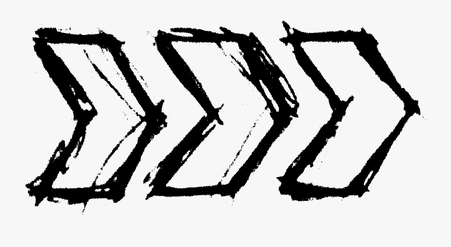 Transparent Fancy Arrow Clipart Black And White - Hand Drawn ...