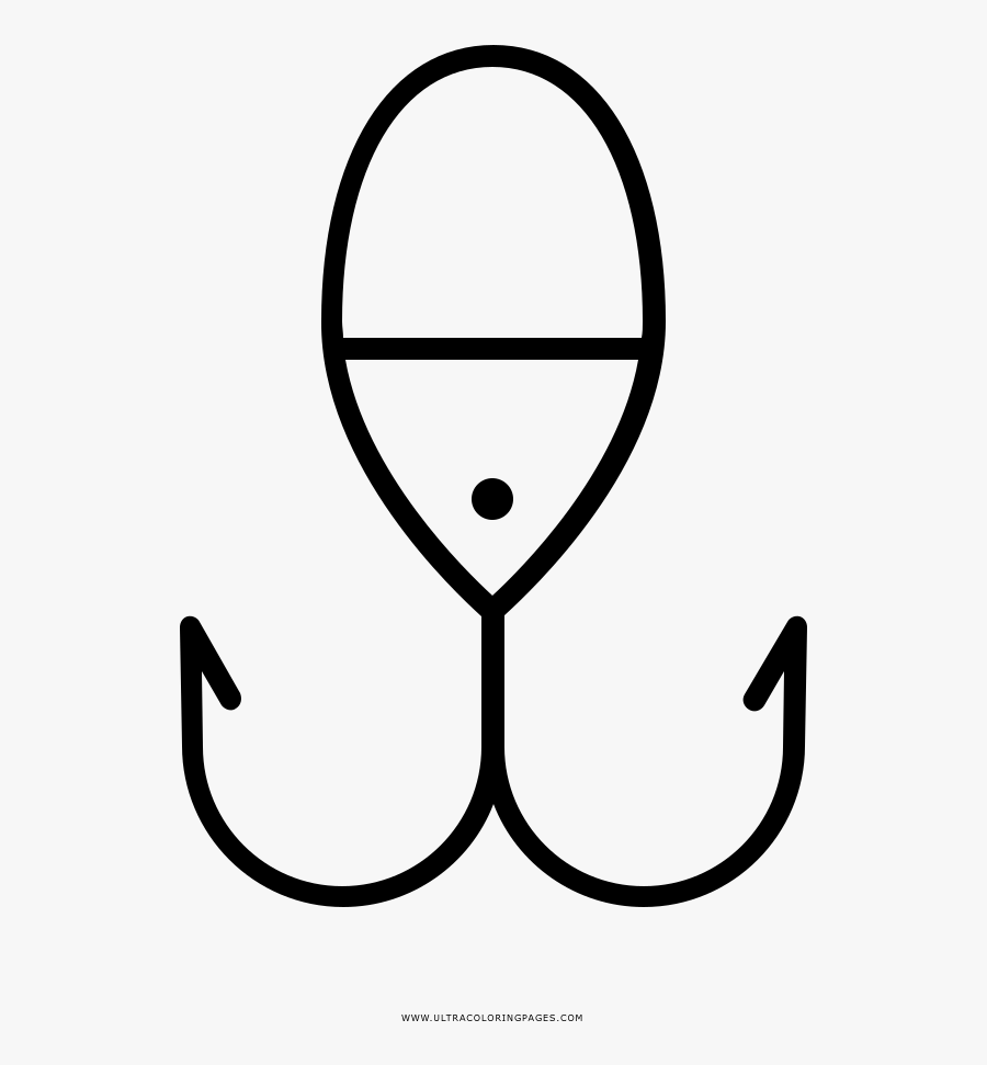 Fish Hook Coloring Page - Fish Hook Drawing , Free Transparent Clipart ...